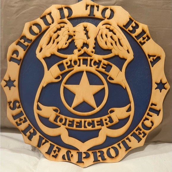 Wall Decor | Police Officer Wooden Decor | Poshmark